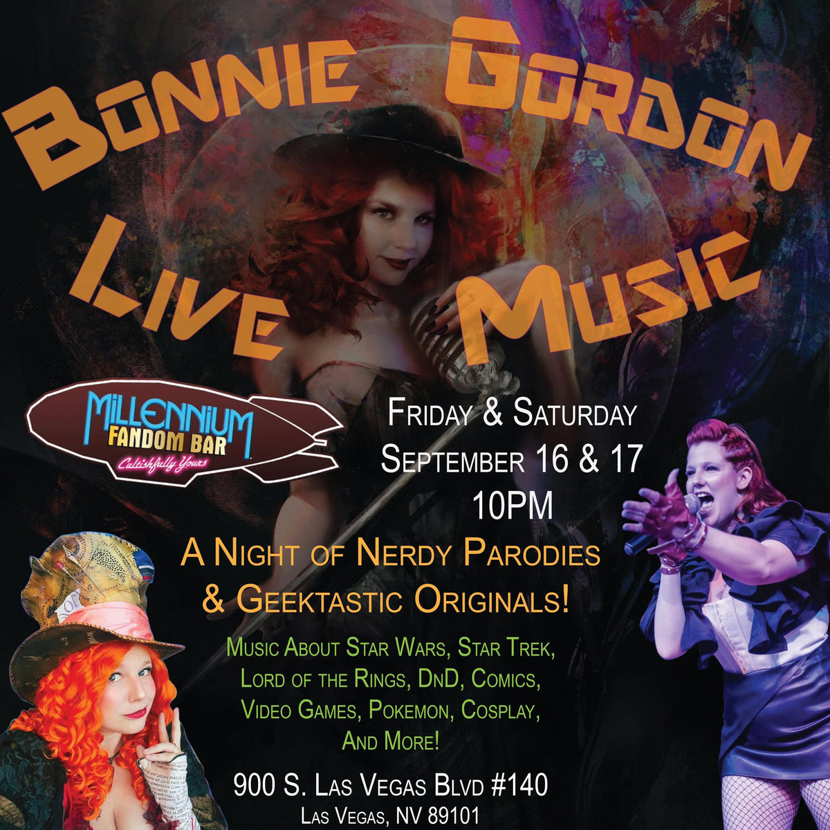 Captain's bLog 092022.17 : Bonnie Gordon Live at Fandom Bar Vegas (MFB ...